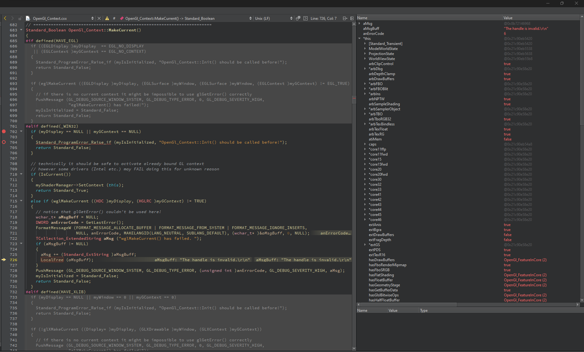 Getting error wglMakeCurrent() has failed - Forum Open Cascade Technology
